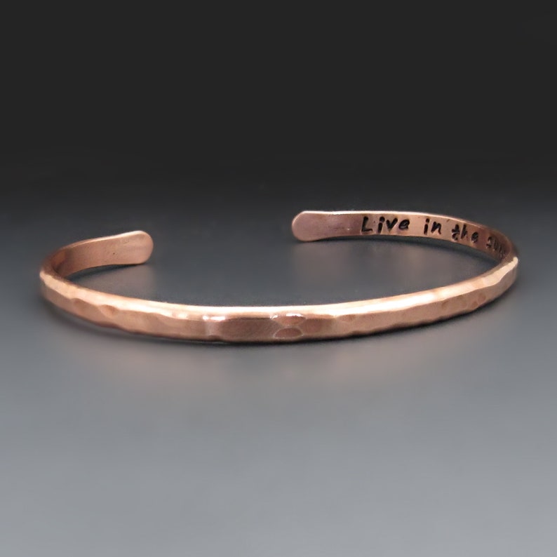 Personalized Thin Copper Cuff, Gifts for Him, Men's Custom Bracelet ...