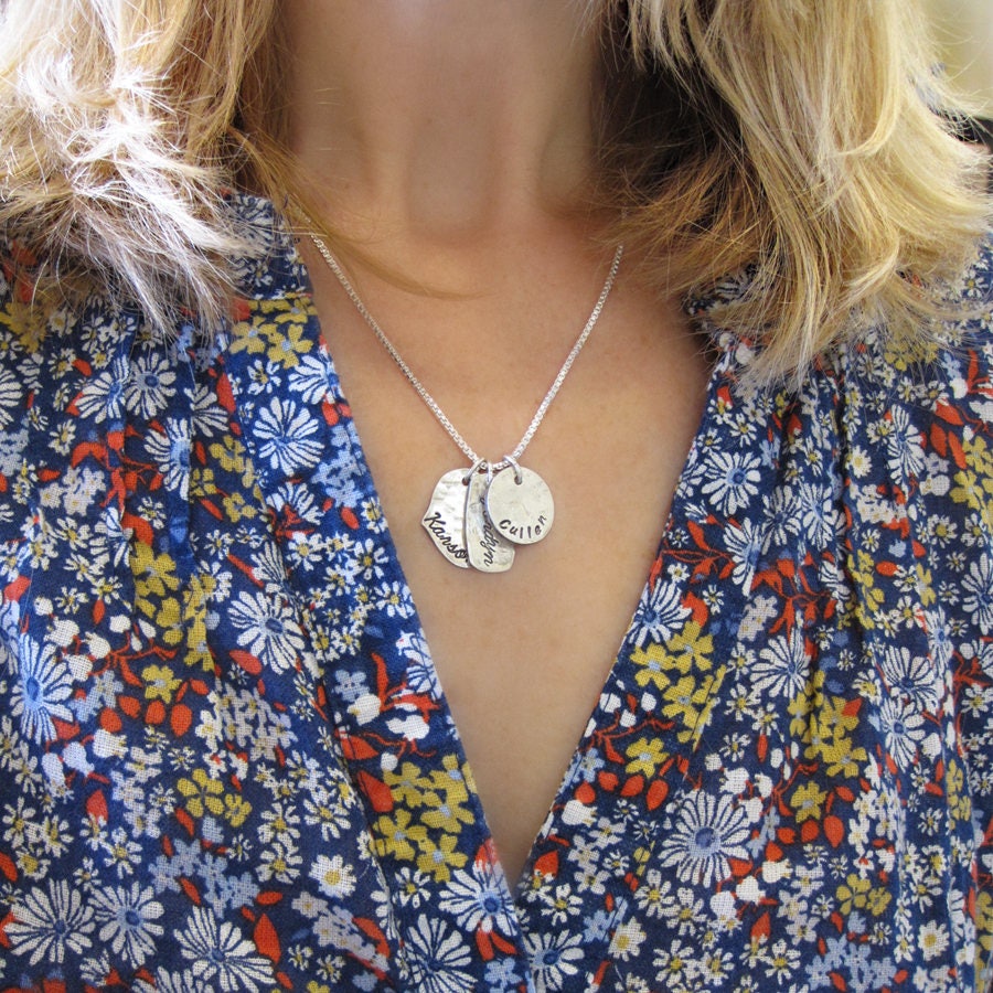 Personalized Sterling Silver Heart Charm Hand Stamped Custom | Etsy