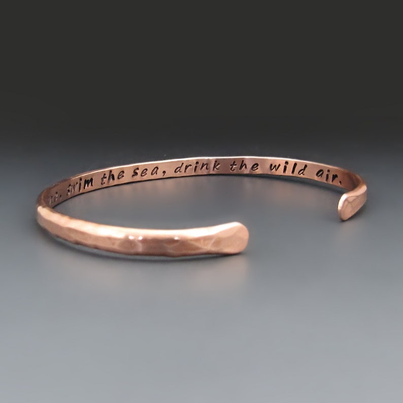 Personalized Thin Copper Cuff Gifts for Him Men's Custom | Etsy