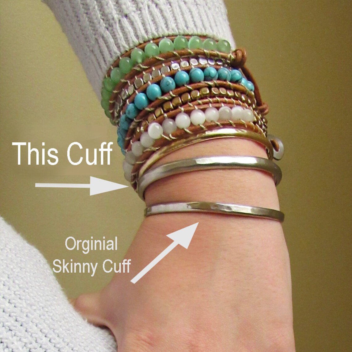 Personalized Heavy Gauge Sterling Silver Cuff Bracelet Custom | Etsy