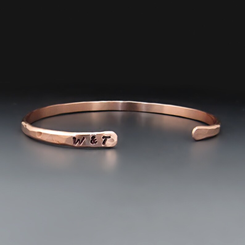 Personalized Thin Copper Cuff Gifts for Him Men's Custom - Etsy