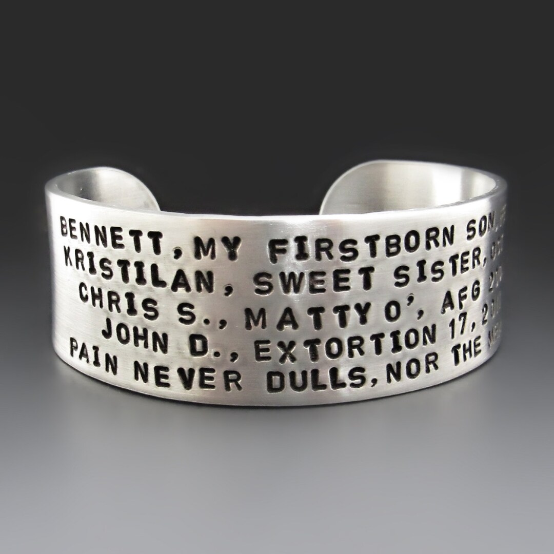 1 Inch Wide KIA Warrior Bracelet | Engraved Memorial Fallen Soldier ...