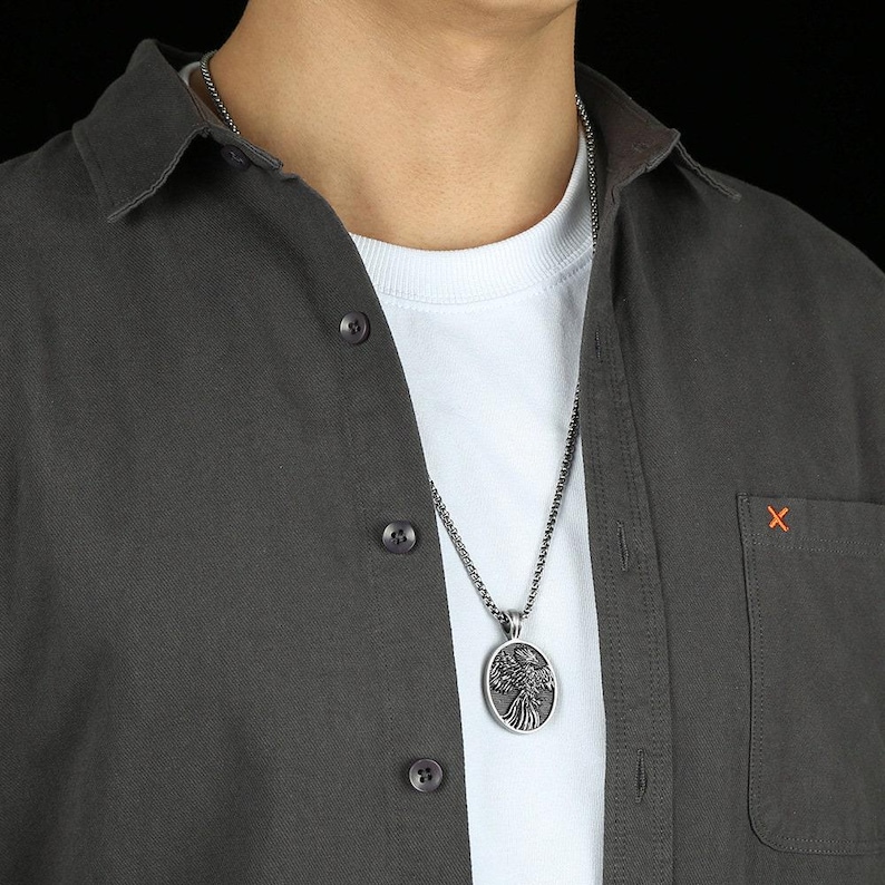 Winged Phoenix Pendant Necklace, Handmde Phoenix Bird Pendant, Winged ...