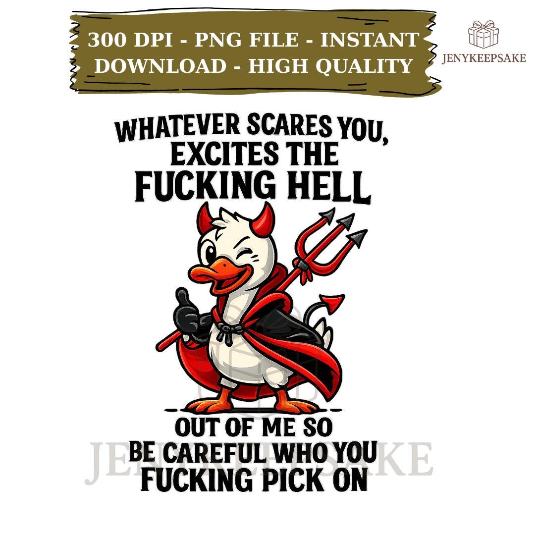 Devil Duck PNG, Funny Evil Duck Clipart, Adult Humor Quote PNG ...