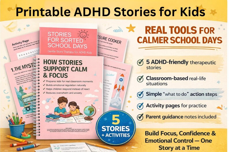 Social Stories for School Aged Kids (ages 5 - 10) | ADHD Coping Skills ...