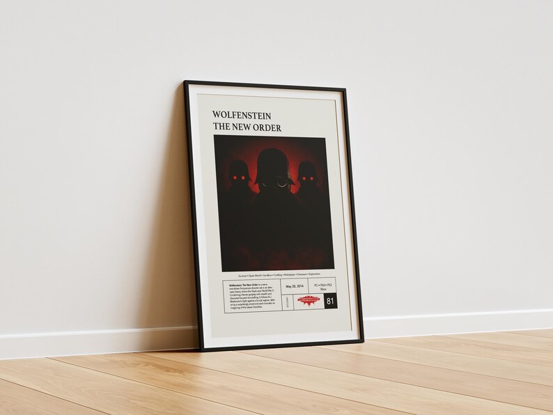 Wolfenstein the New Order Poster, Video Game Poster, Minimalist Game ...