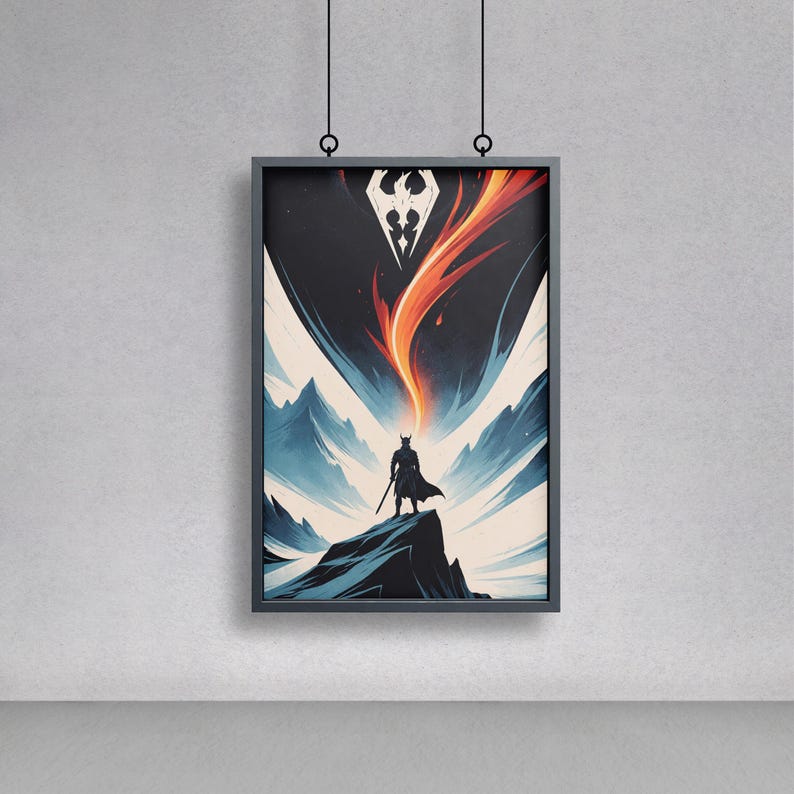 Skyrim Poster, Wall Art Decor, Gift Poster, Unframed Canvas Print, Home ...