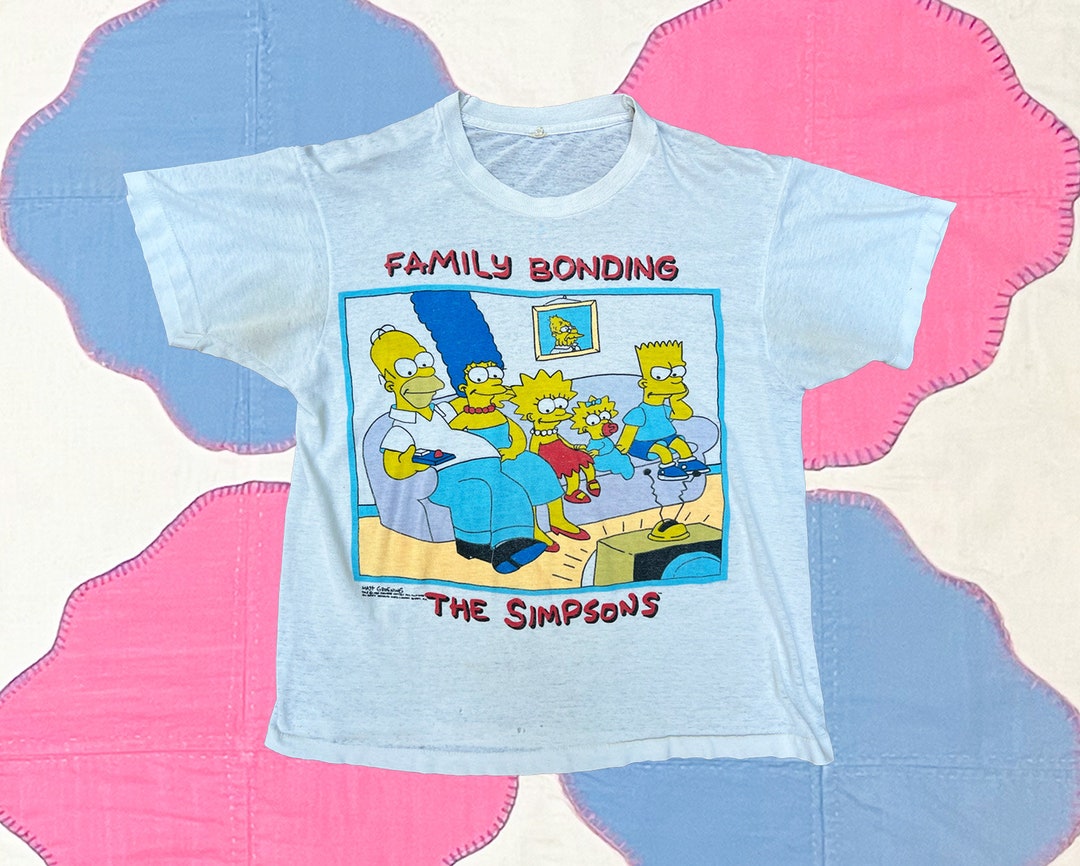 1990s the Simpsons Original T-shirt . 90s Vintage Family Bonding - Etsy