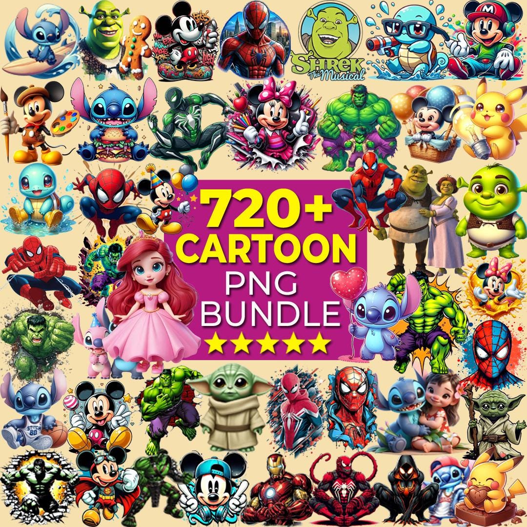 720+ Funny Cartoons Mega Bundle Png, Cartoon Characters, Cartoons ...