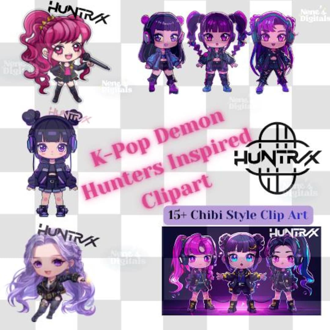 Kpop Demon Hunters Clip Art - Etsy