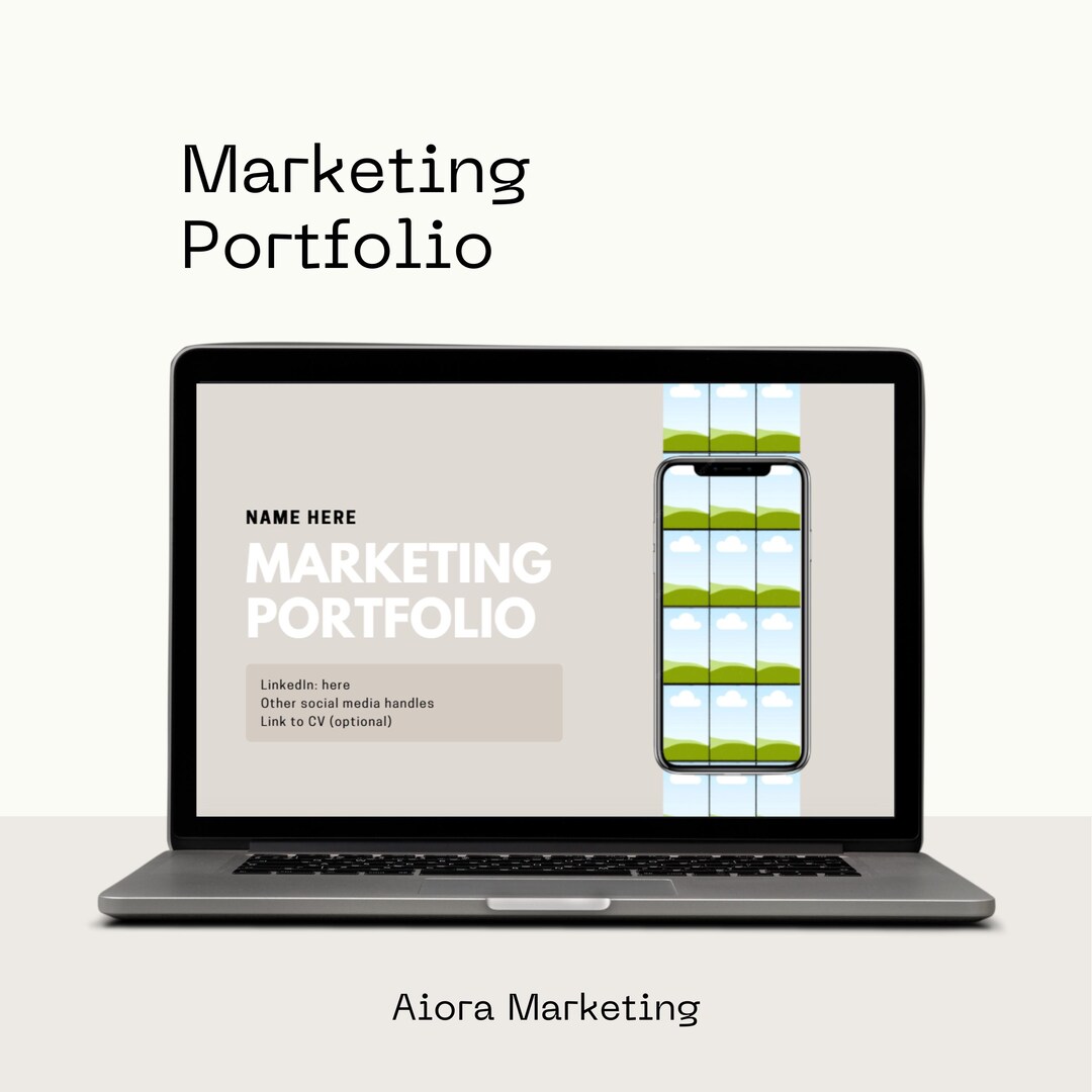 Marketing Portfolio Website Canva Template & Beginner Mock-up Guide - Etsy