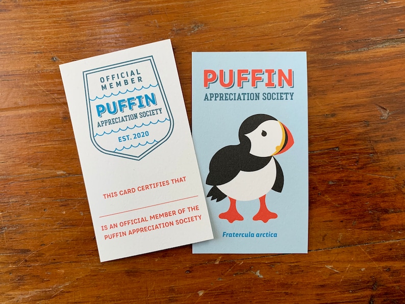 Puffin Appreciation Society Patch with Optional Membership - Etsy