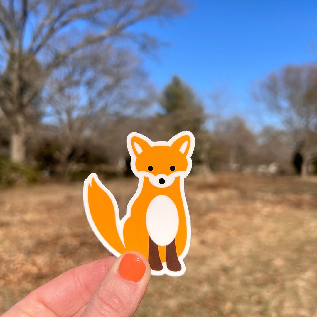 Red Fox Vinyl Sticker - Etsy