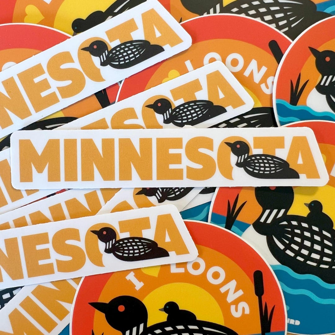 Minnesota Loon State Bird Sticker (4.25inch) - Etsy
