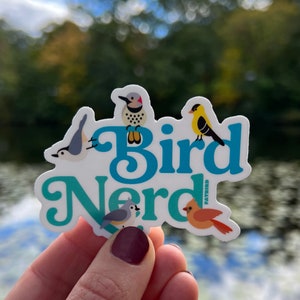 Bird Nerd Vinyl Sticker - Etsy