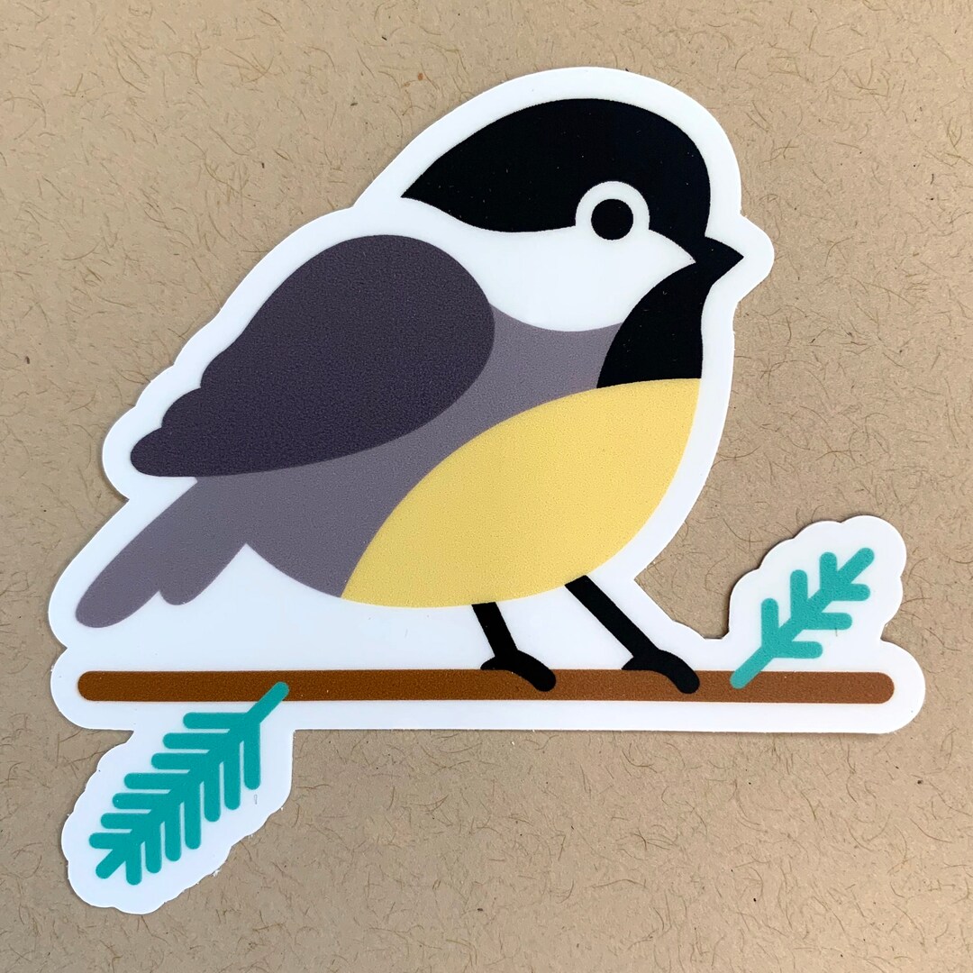 Chickadee Vinyl Sticker (3 Inch) - Etsy