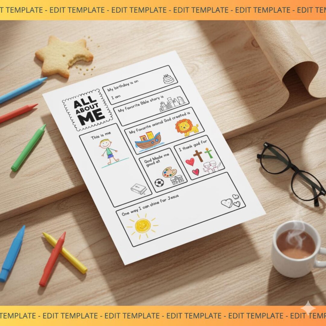 All About Me Christian Printable, Christian Crafts Sunday School ...