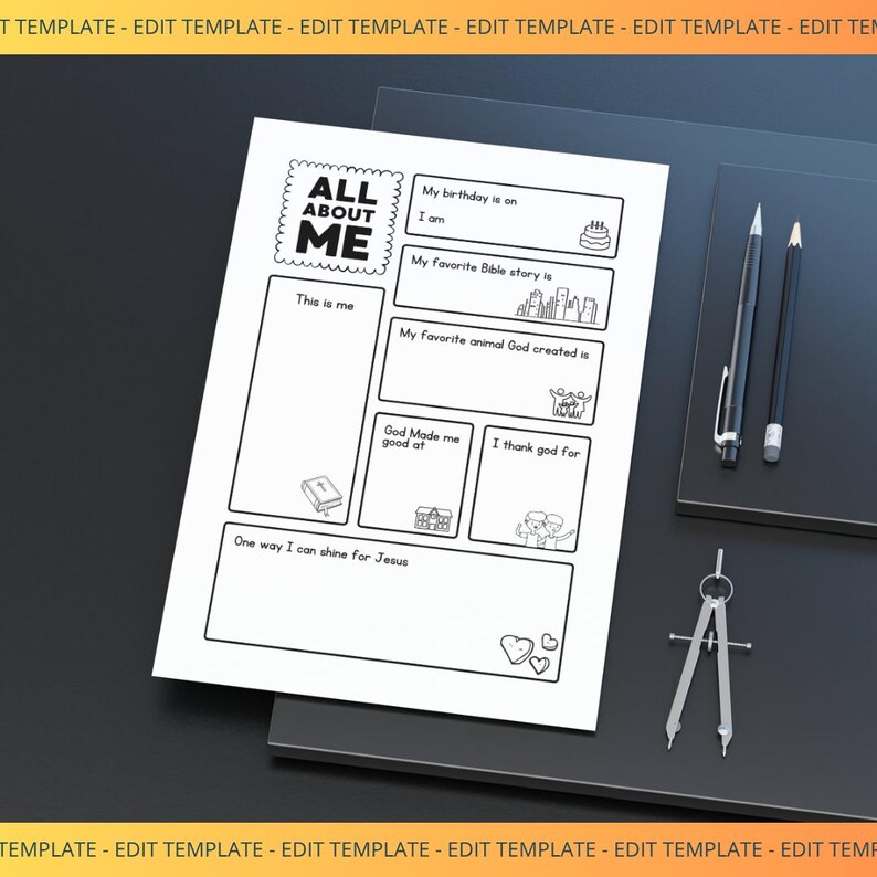 All About Me Christian Printable, Christian Crafts Sunday School ...