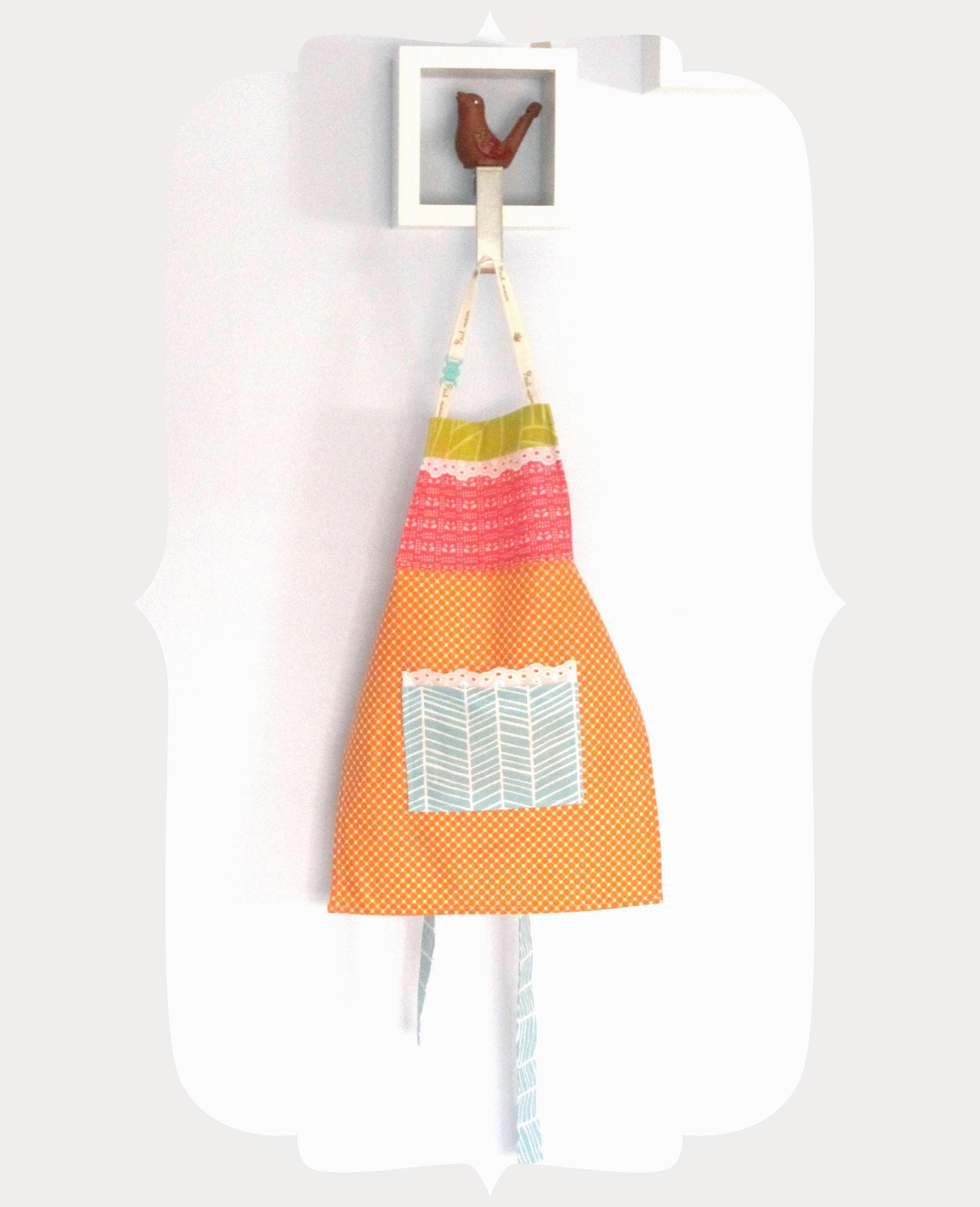 Kids Cooking Apron Sewing Pattern for Toddlers | Children Smock Size 1 ...
