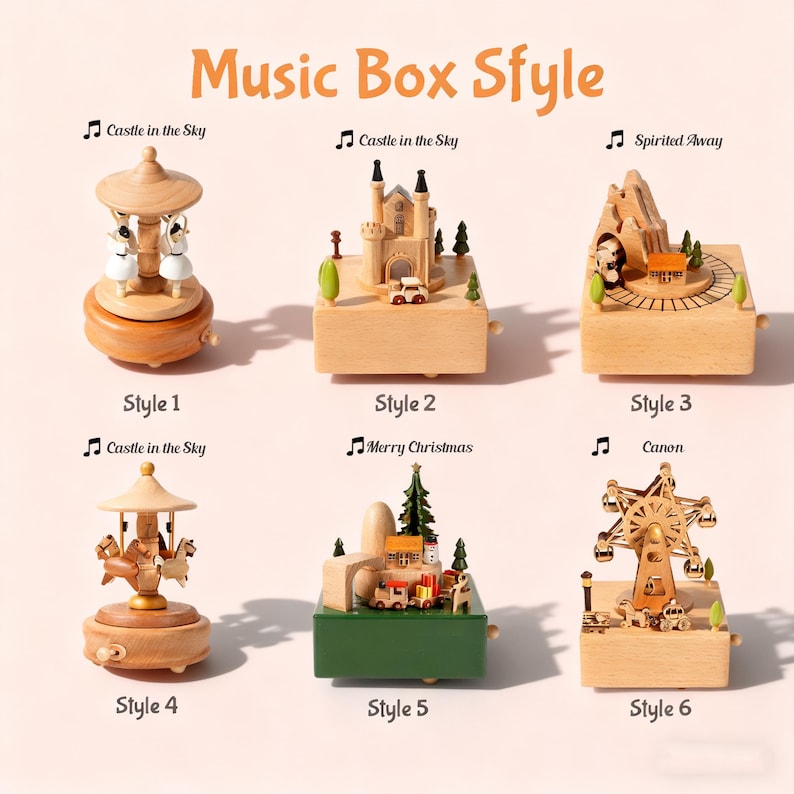 Personalized Wooden Music Box for Kids – Engraved Name Keepsake ...