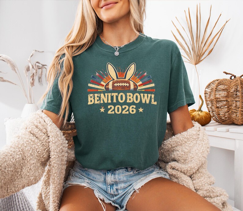 Benito Bowl 2026 T Shirt, Funny Football Parody Tee, Bunny Ears Sports ...