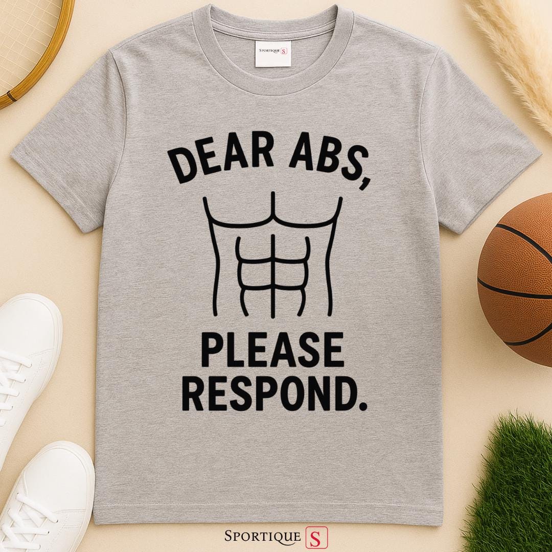 Sarcastic Abs Outline Unisex Tee, Funny Gym Workout Shirt - Etsy