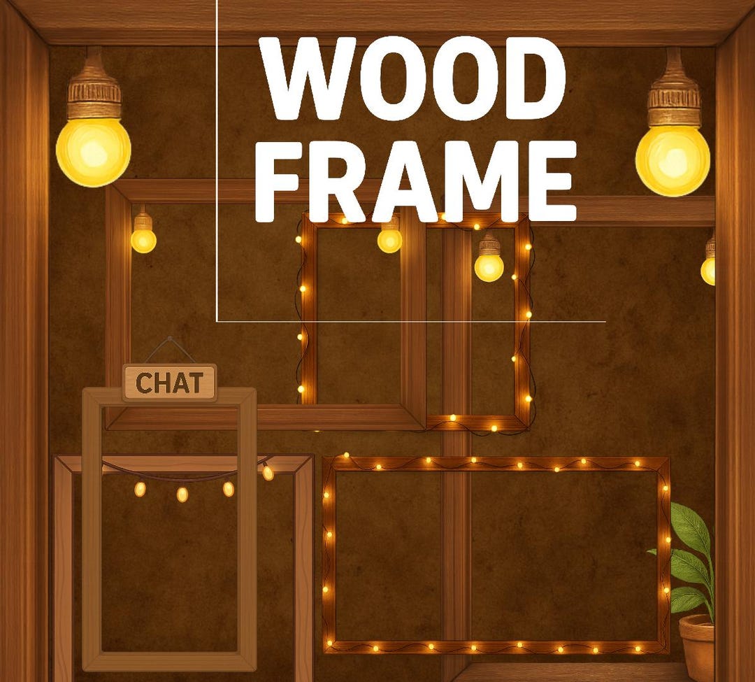 13 Twitch Overlay Wood Frames - Cadre En Bois Pour Overlay - Etsy