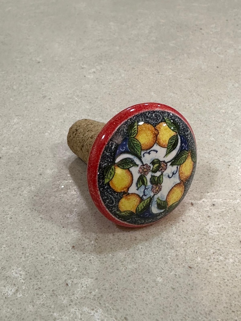 Handmade Italian Cork and Ceramic Bottle Stoppers - Made in Italy - Etsy