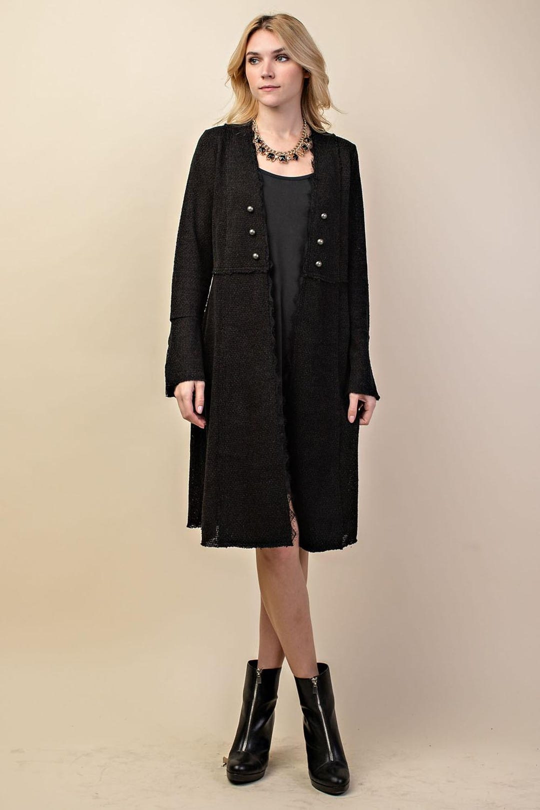 VOCAL Cardigan Sweater Wrap Dress Cover Boho Western Magnolia Lace Chic ...