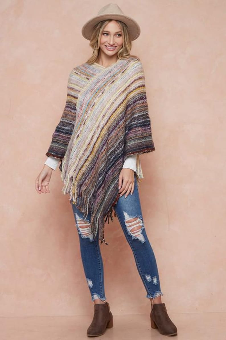 New Stevie Knicks Hippie Shabby Chic Western PONCHO Wrap (SM-XL) (3 ...