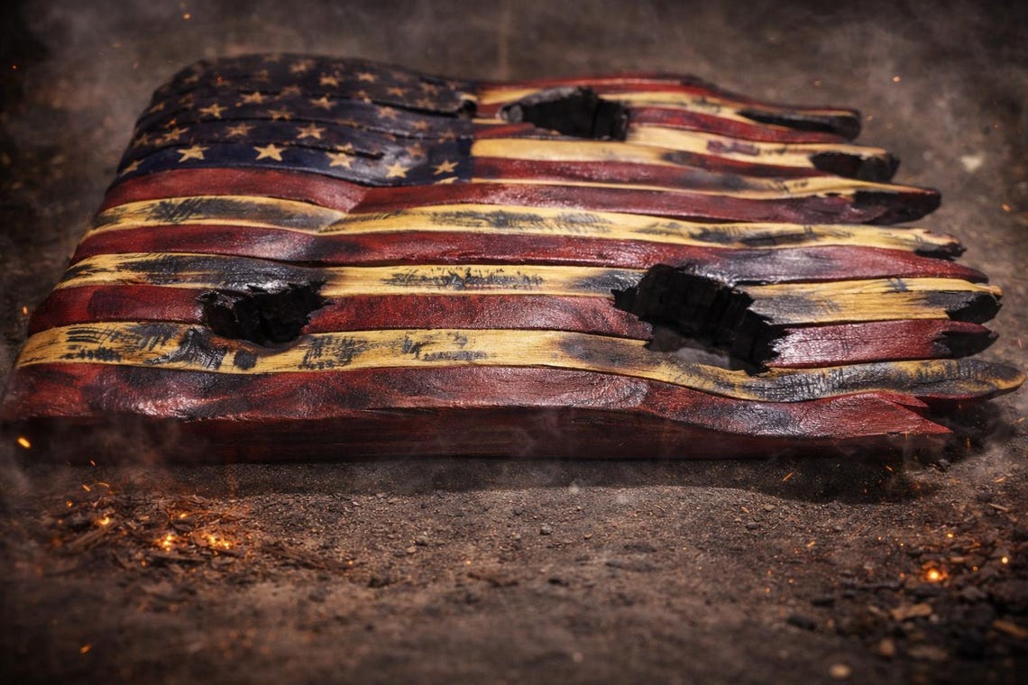 Tattered Wooden Flags - Etsy