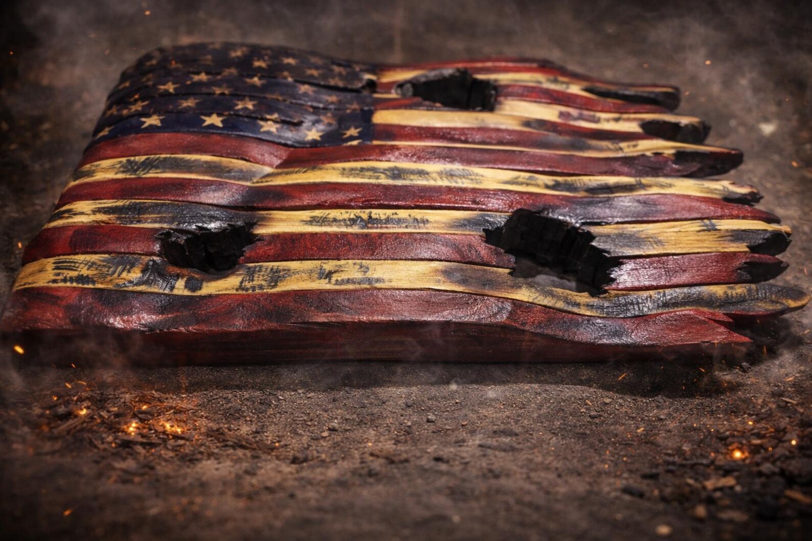 Tattered Wooden Flags - Etsy