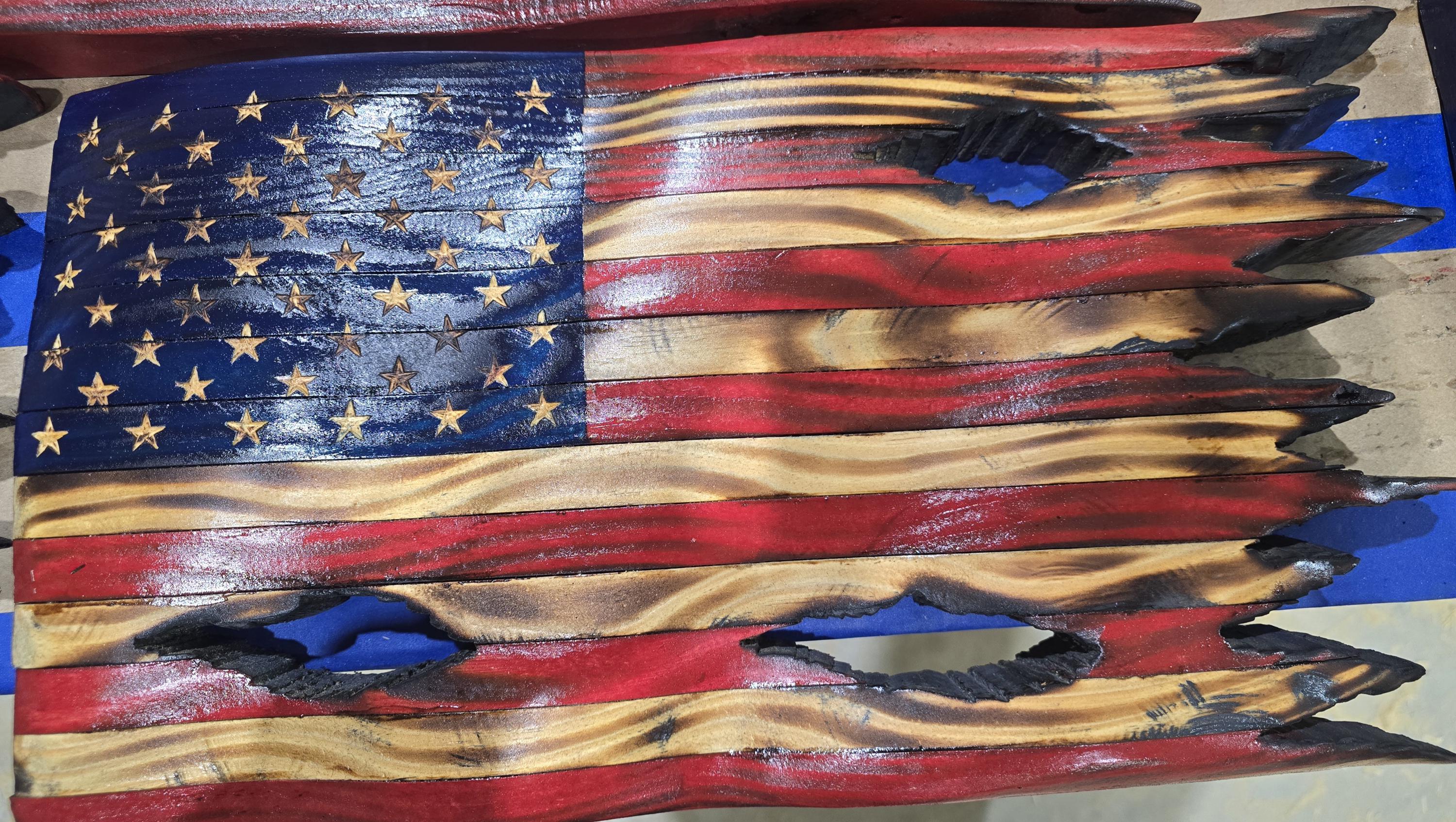 Tattered Wooden Flags - Etsy