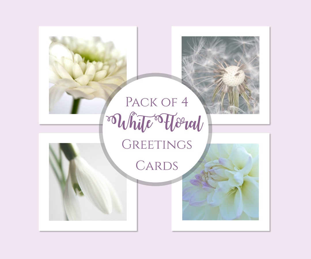 Photo Cards Flower Notelets Photo Greeting Cards Pack Flower Photo ...