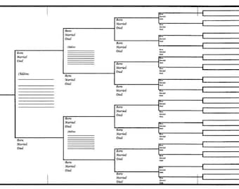 5 Pack of Large Family Tree Charts Bracket Style 18" X 24" - Etsy