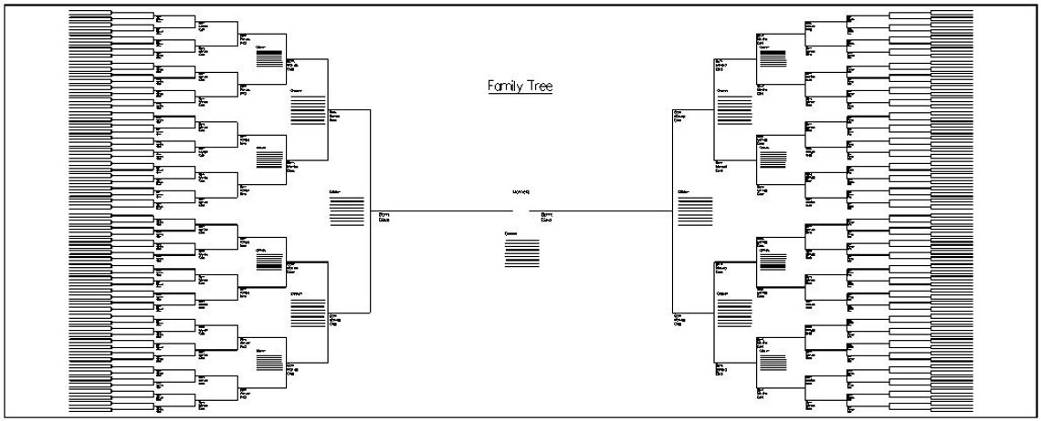 5 Pack of Large Family Tree Charts Bracket Style 60 X 24 - Etsy