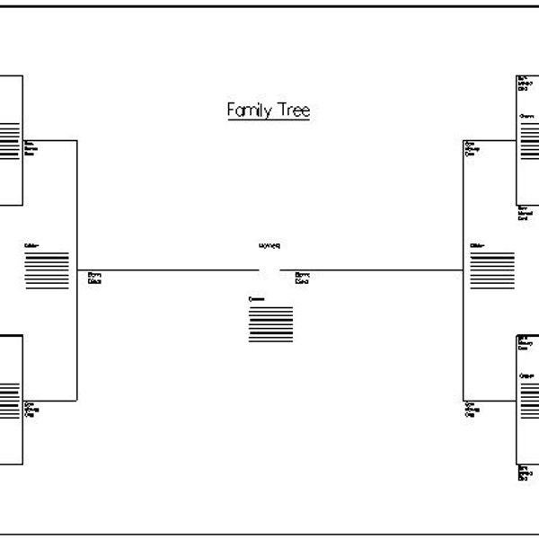 Large Blank Family Tree Illustration - Etsy