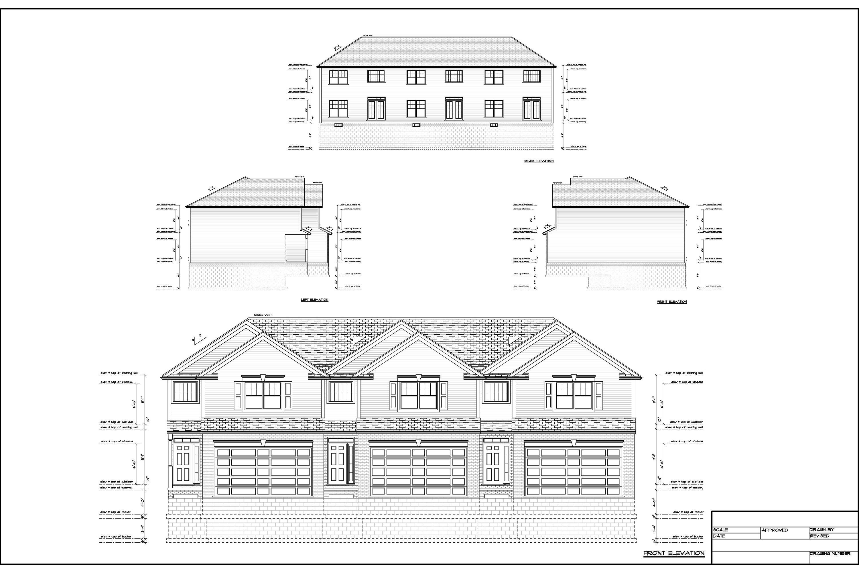 Full Set of Condominium / Triplex Building Plans 1379 Sq Ft - Etsy