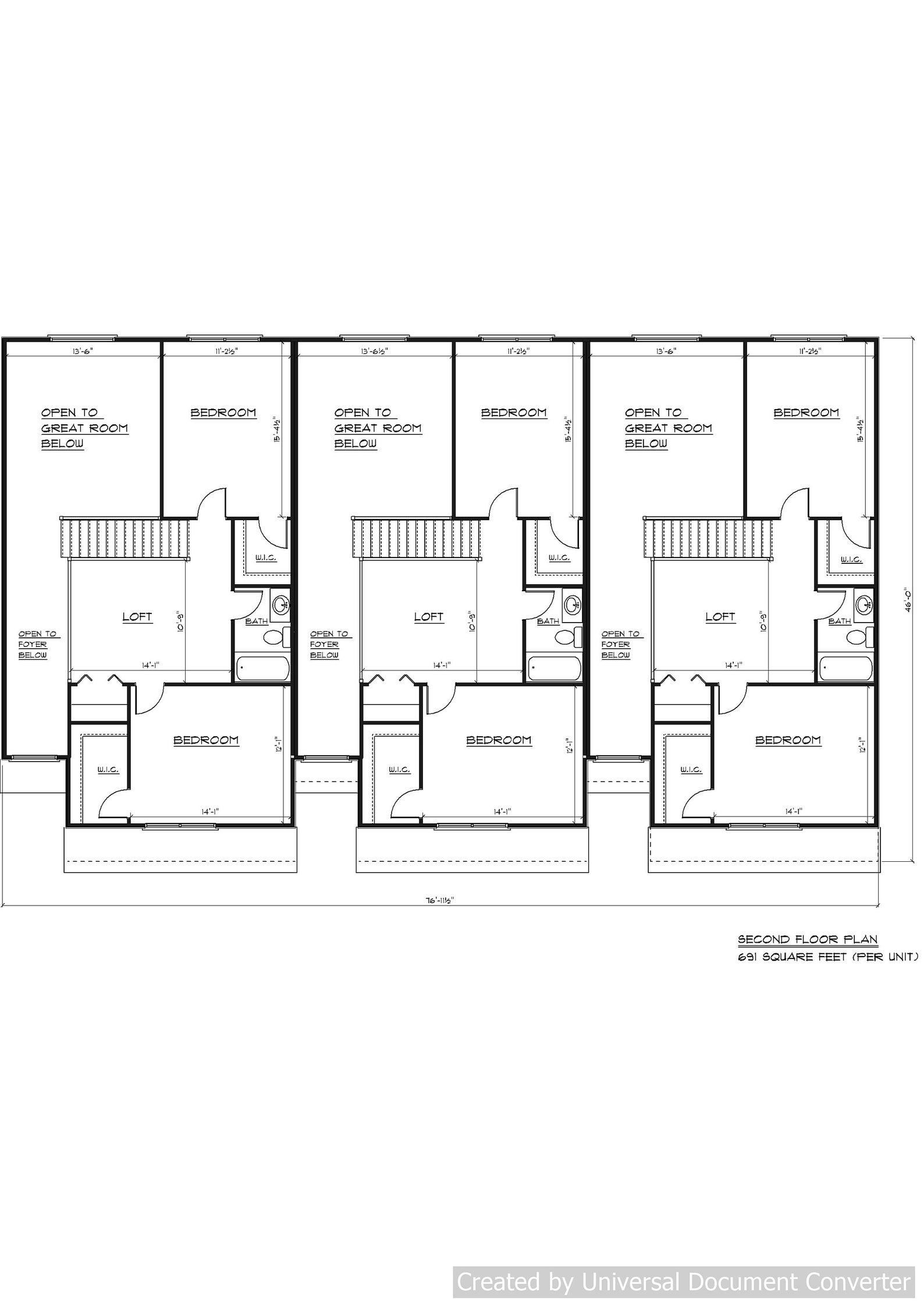 Full Set of Condominium / Triplex Building Plans 1379 Sq Ft - Etsy
