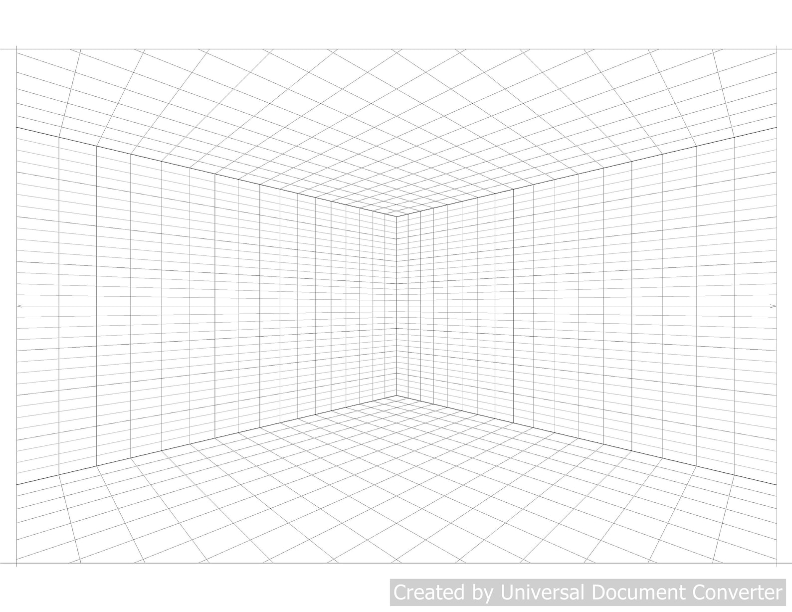 25 Pack of Large Interior Room Grid Layout 2 Point Perspective 36" X 24 ...