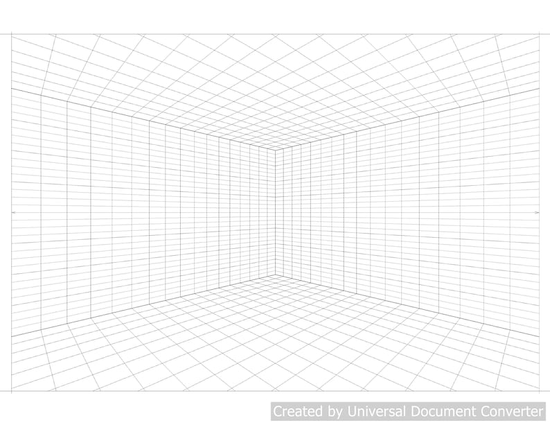 25 Pack of Large Interior Room Grid Layout 2 Point Perspective 36" X 24 ...