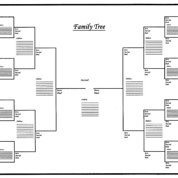 Family Tree Chart - Etsy