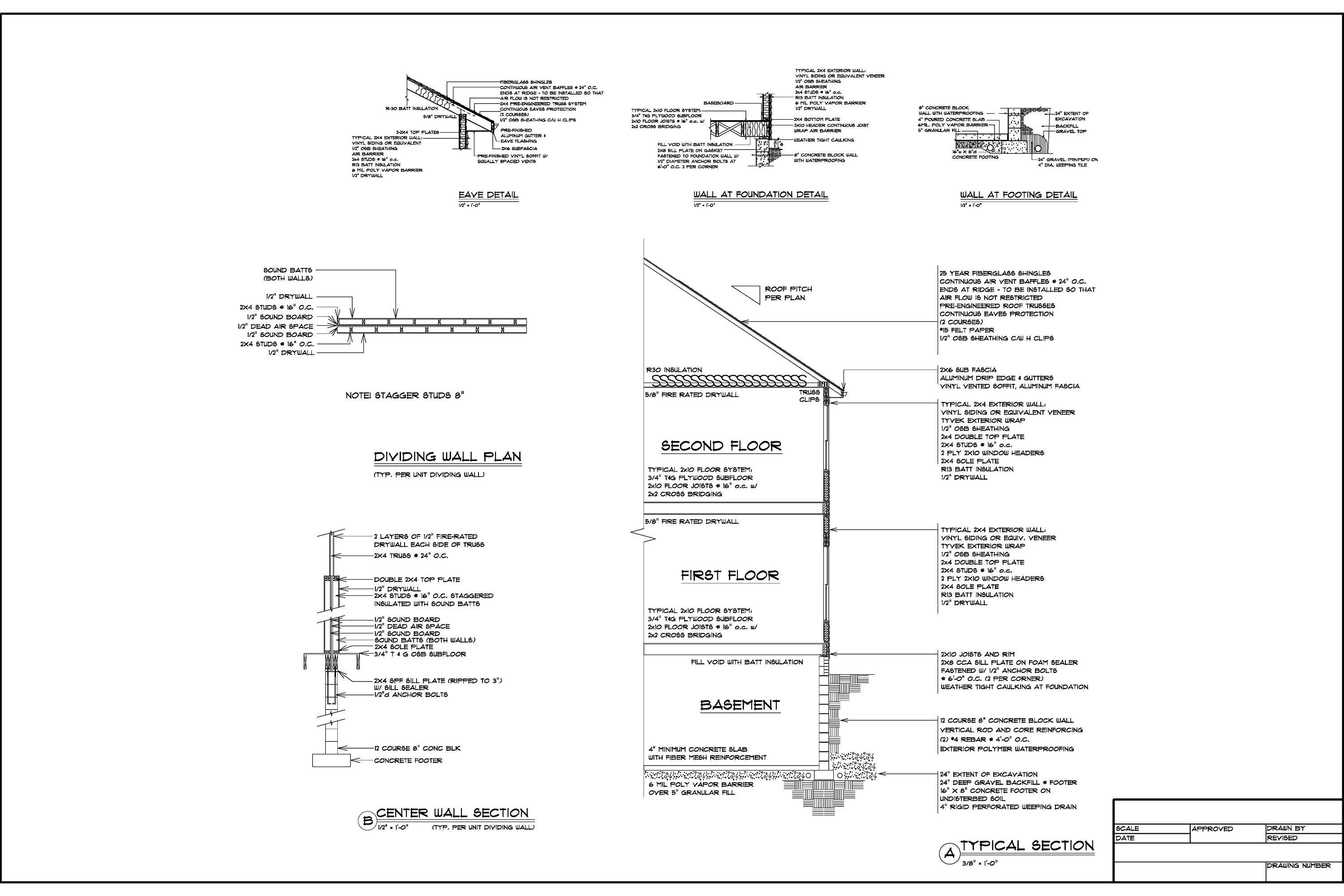 Full Set of Condominium / Triplex Building Plans 1379 Sq Ft - Etsy