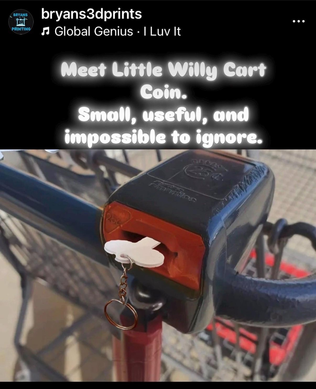 3d Printed Little Willy Cart Coin Keychain - Etsy