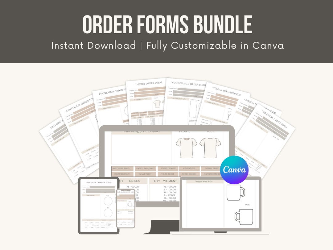 Order Forms Bundle | Small Business Forms - Etsy