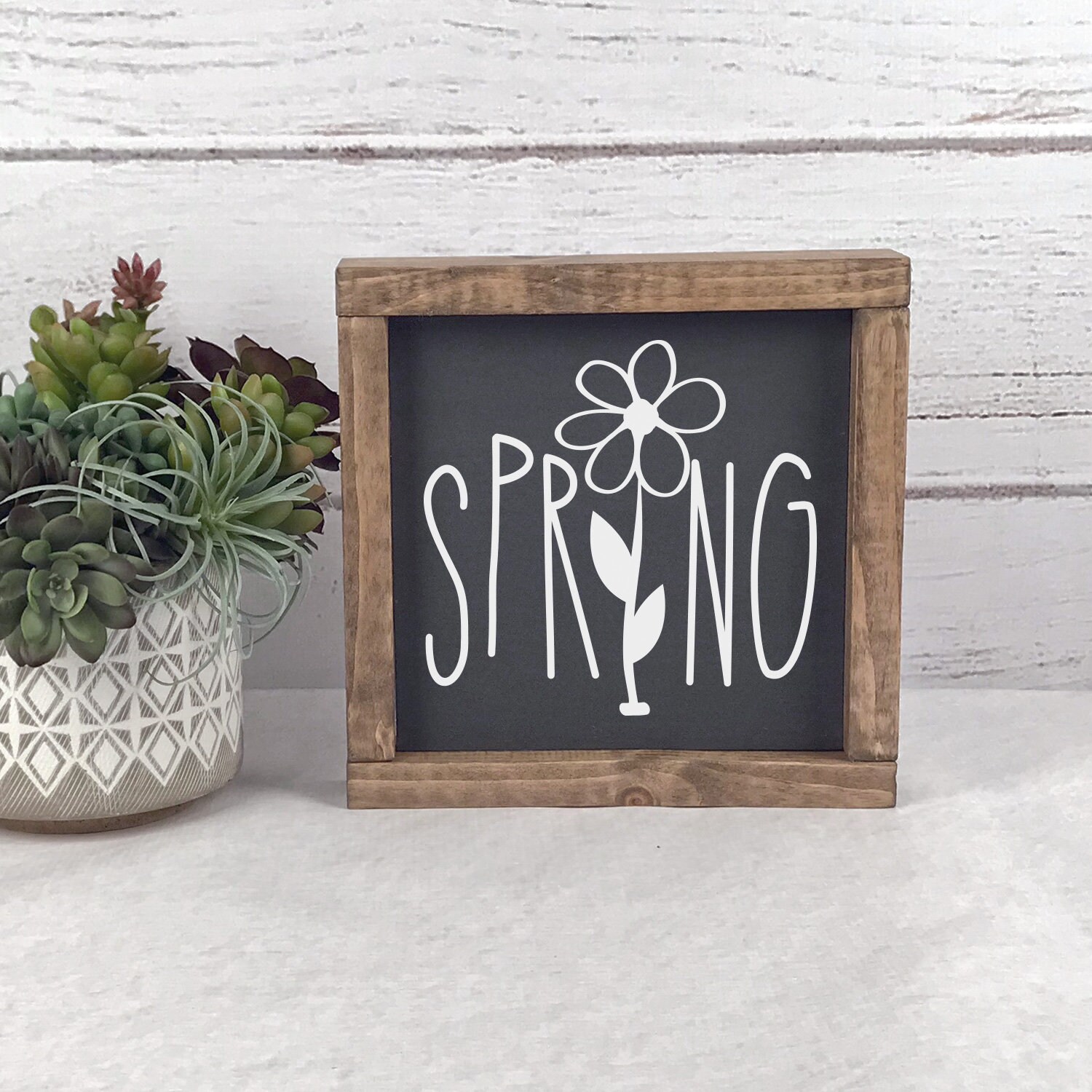 Spring Wood Signs Spring Farmhouse Sign Spring Decor | Etsy
