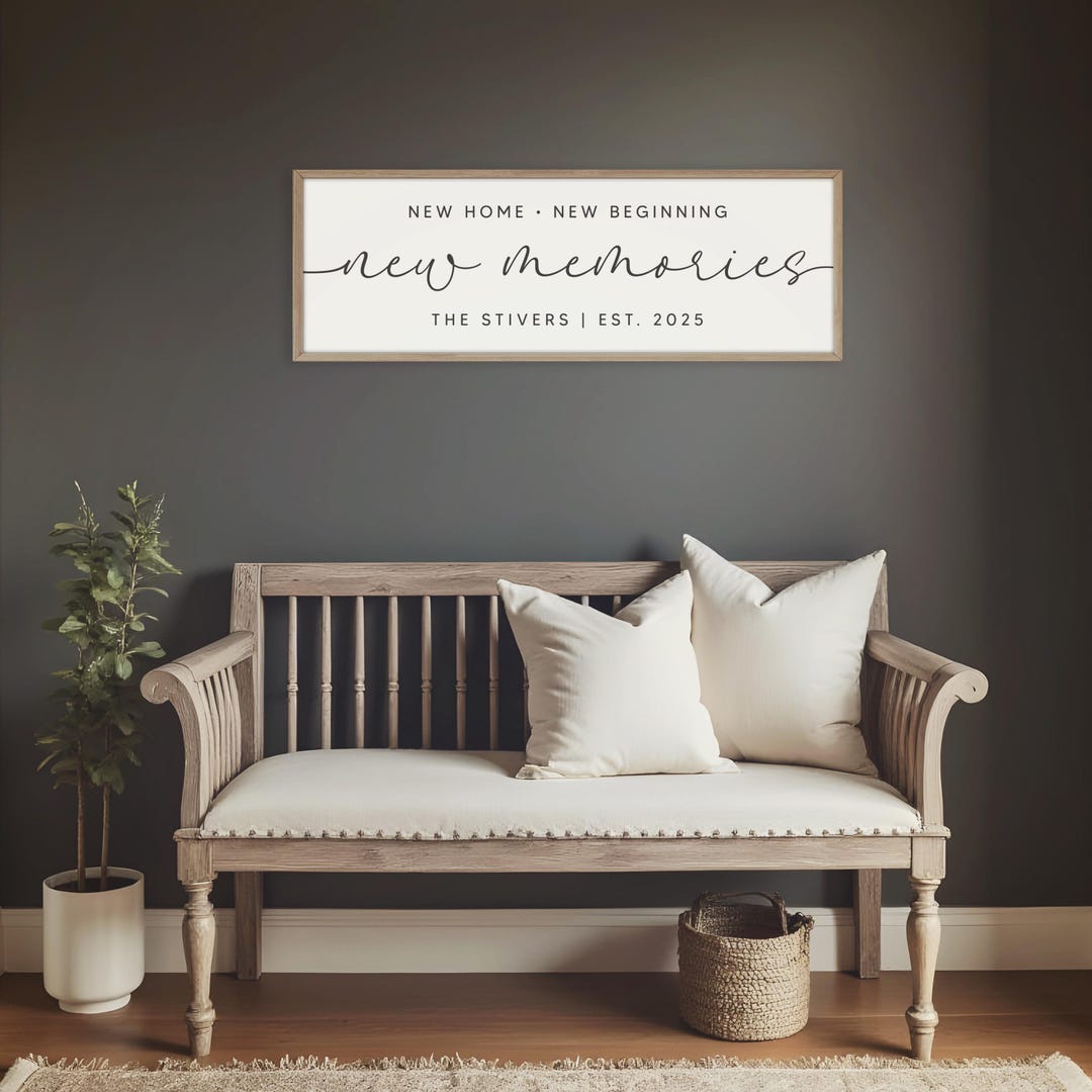 New Home Sign Personalized - New Home New Beginning Sign - Realtor ...