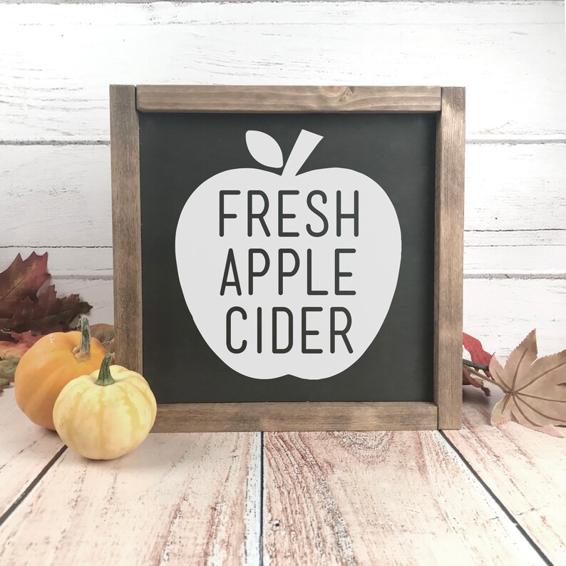Apple Cider Sign Apple Decor Fall Decorations Fall - Etsy