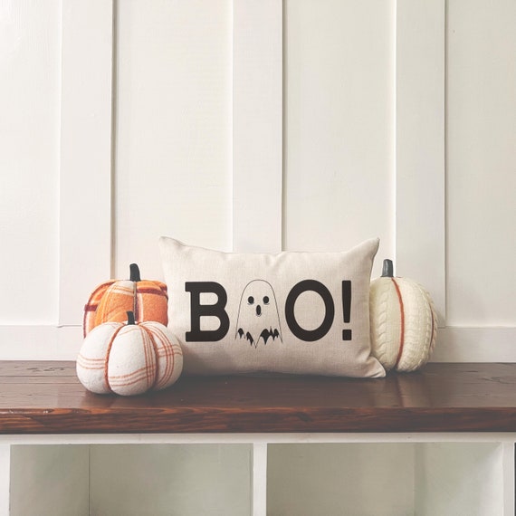 Halloween Pillow Cover Halloween Boo Pillow Halloween Decor Fall Pillow Farmhouse Throw Pillow Lumbar Pillow Fall Farmhouse Etsy