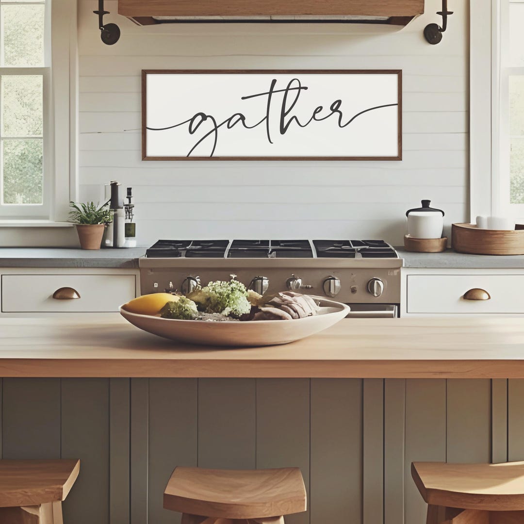 Gather Sign for Kitchen - Gather Sign Dining Room Wall Art - Large ...